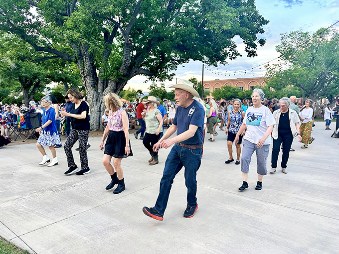 Community spirit comes alive during Clarkdale's events, where locals and visitors alike kick up their heels under Arizona's expansive skies.