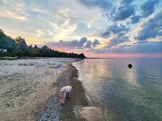 Crystal clarity that makes you question reality – is this really a Great Lake or did someone secretly import Caribbean waters when nobody was looking?