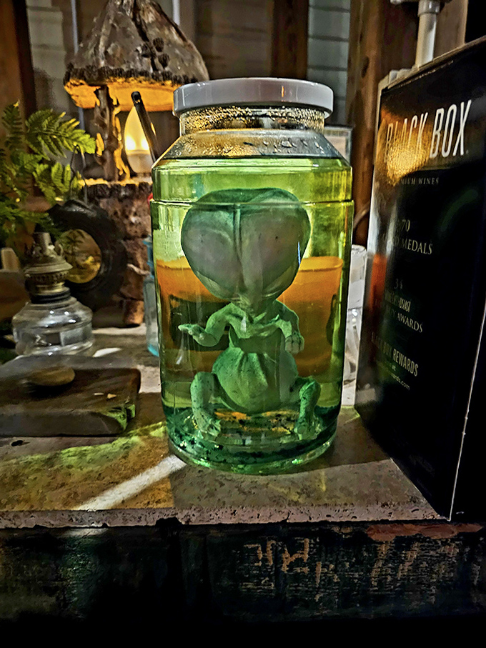 That eerie green specimen floating in perpetuity might be the museum's unofficial mascot – mysterious, preserved, and utterly captivating.