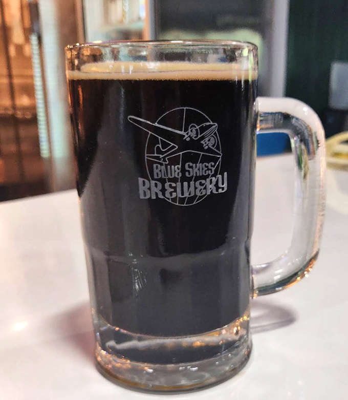 Dark as midnight and twice as smooth, this stout commands respect with its rich complexity and perfect foam crown.