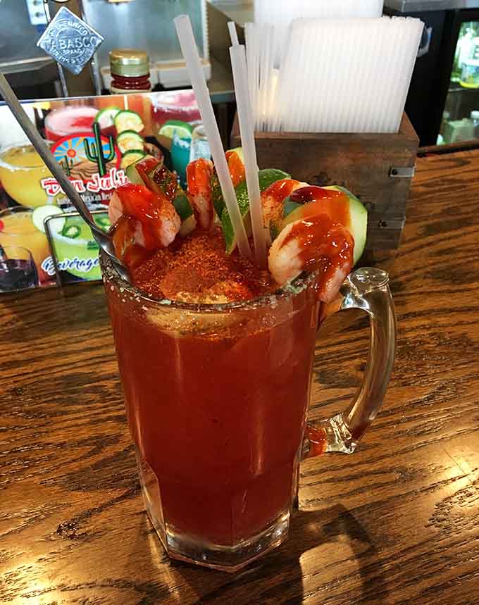 This drink looks like it's ready to party harder than you are, complete with all the fixings.