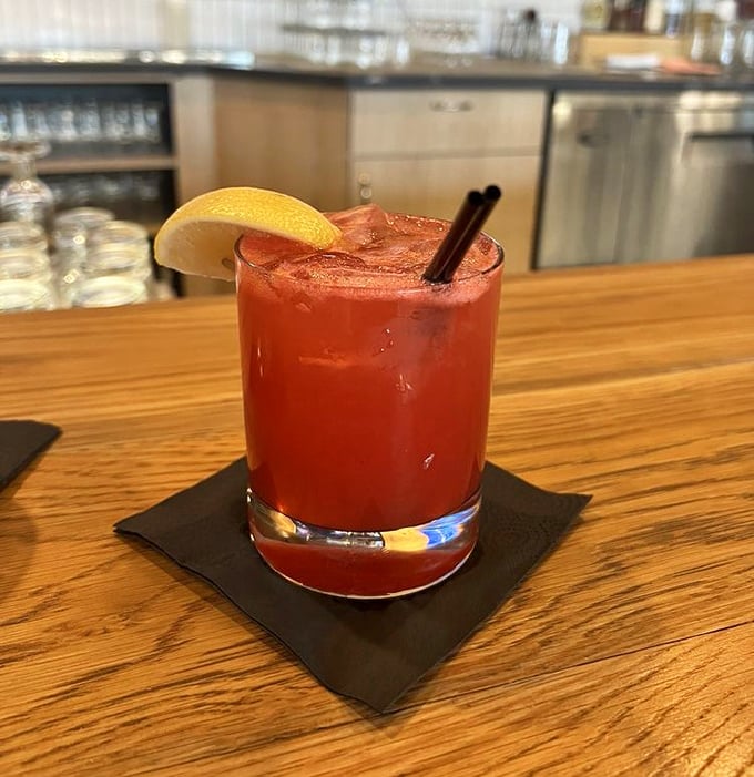 This Bloody Mary isn't compensating for anything with its simple garnish&mdash;the perfectly balanced flavors speak volumes without shouting.