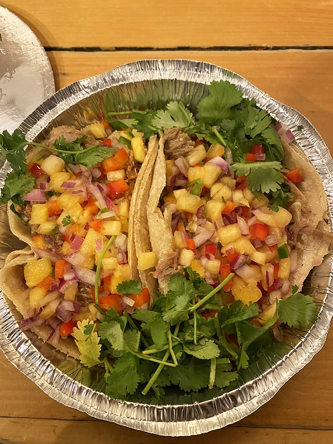 Marinated pork meets sweet pineapple salsa in these tacos that transport your taste buds straight to Mexico via Vermont.