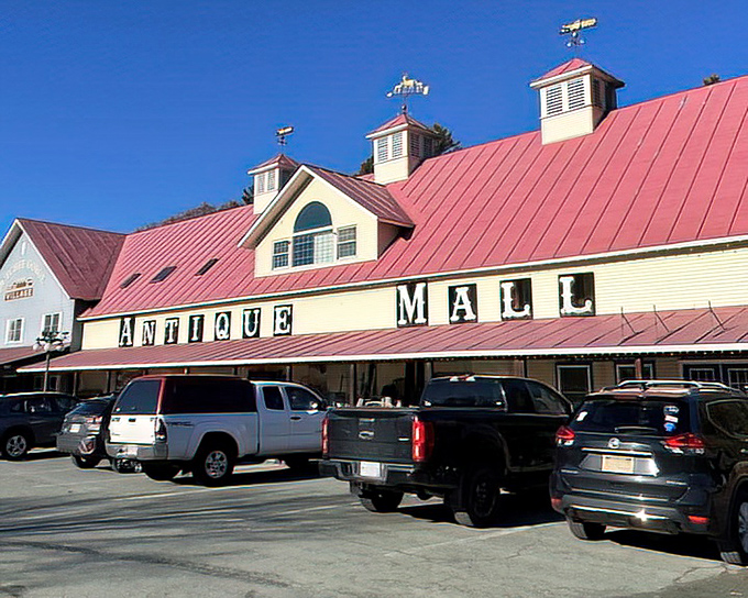 The mall's distinctive signage promises a day of antiquing adventures, with each letter hinting at treasures waiting inside.