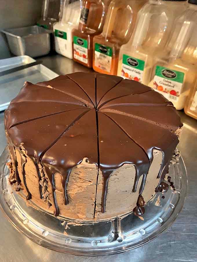 Not just dessert, but a chocolate skyscraper of joy. Each layer promises to solve at least one of life's problems.