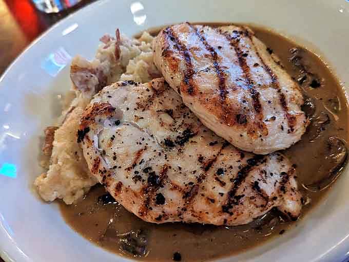 Forest Mushroom Chicken bathes in a sauce so rich and complex, you'll want to request extra bread just for sopping privileges.