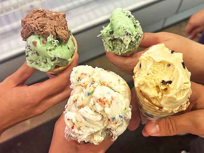 Ice cream scoops perched atop donuts create the ultimate dessert mashup &ndash; a cold-meets-warm texture explosion that's worth every sticky finger.