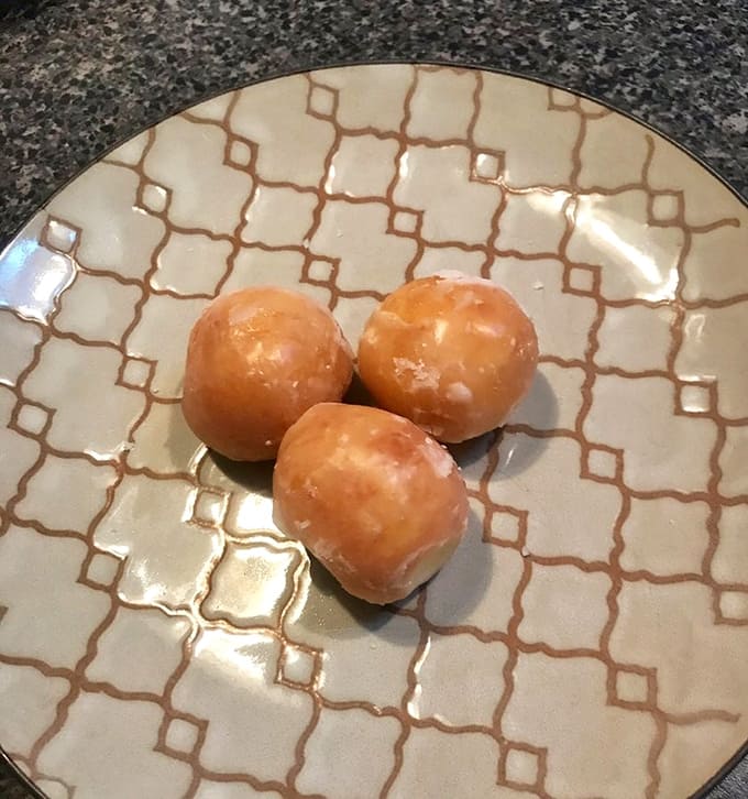 Donut holes: the perfect crime of pastry consumption where "just one more" becomes your mantra until the evidence disappears.