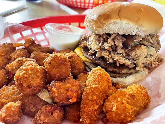 The Hill Burger with spicy curds is what happens when someone asks "what if we made it even better?"
