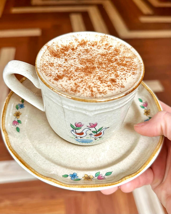 Chai served in vintage floral china transforms an ordinary afternoon into a moment of unexpected elegance &ndash; comfort in both cup and presentation.