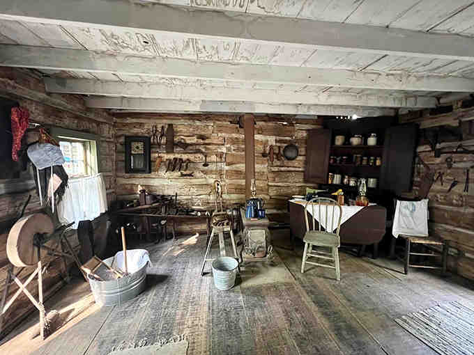 No open concept here! Pioneer families mastered the art of tiny living long before it was trendy, with every inch serving multiple purposes.