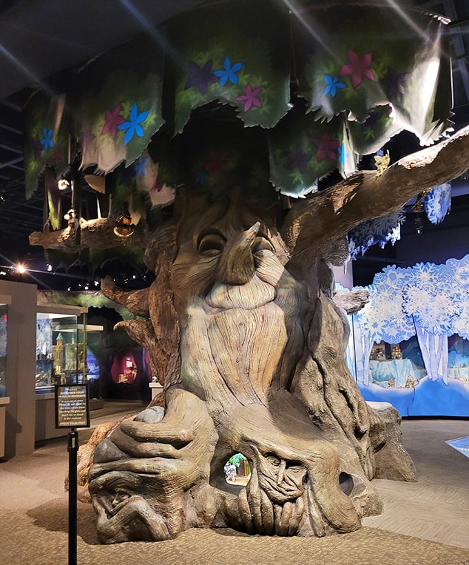 The museum's thoughtfully designed interior guides visitors through different themed areas, each one a portal to another time, place, or dimension.