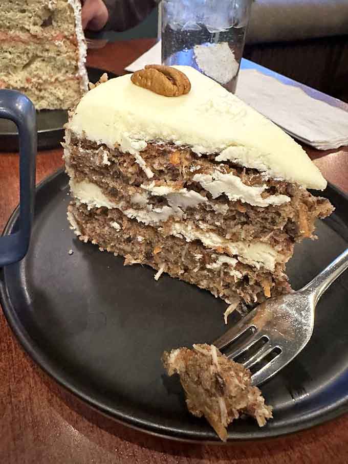 Carrot cake this moist and perfectly frosted should probably come with a warning label for addiction potential.