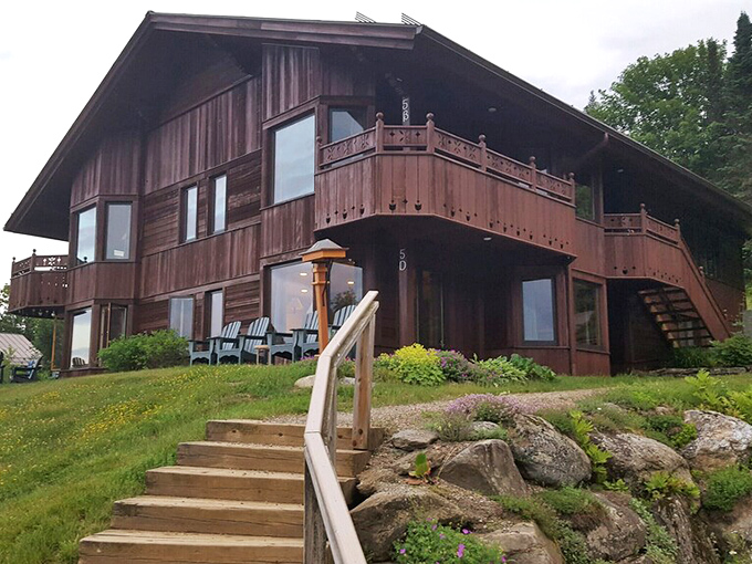 Architectural details honor Austrian heritage while embracing Vermont's natural beauty at this thoughtfully designed guest house.