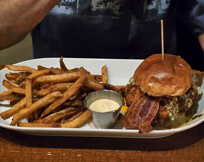 This burger comes loaded with bacon and all the fixings, demonstrating that sometimes the classics become classic for very good reasons.