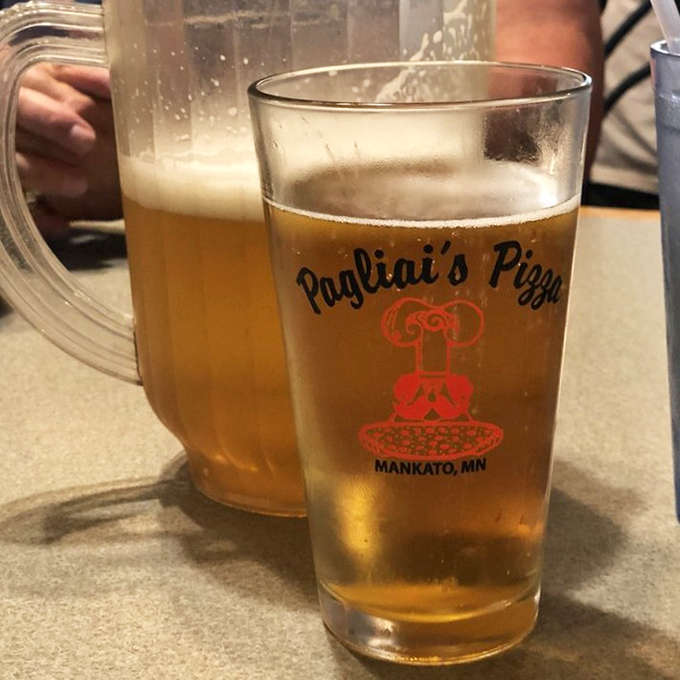 Nothing complements a hot slice like a cold beer, especially when it's served in Pagliai's custom glassware&mdash;a perfect pairing.