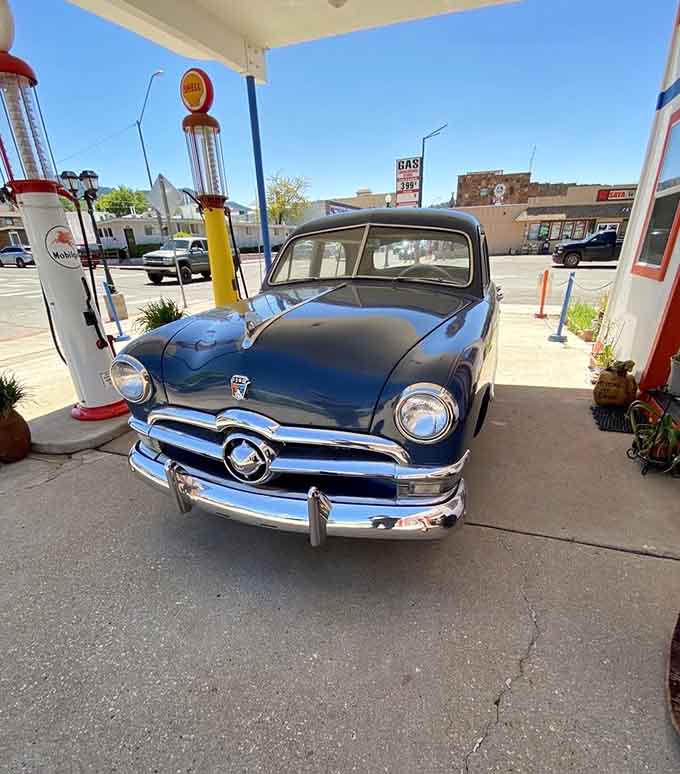 This 1950 Ford Custom Club Coupe represents post-war American optimism on wheels, its curves and chrome speaking a design language that modern cars have forgotten.