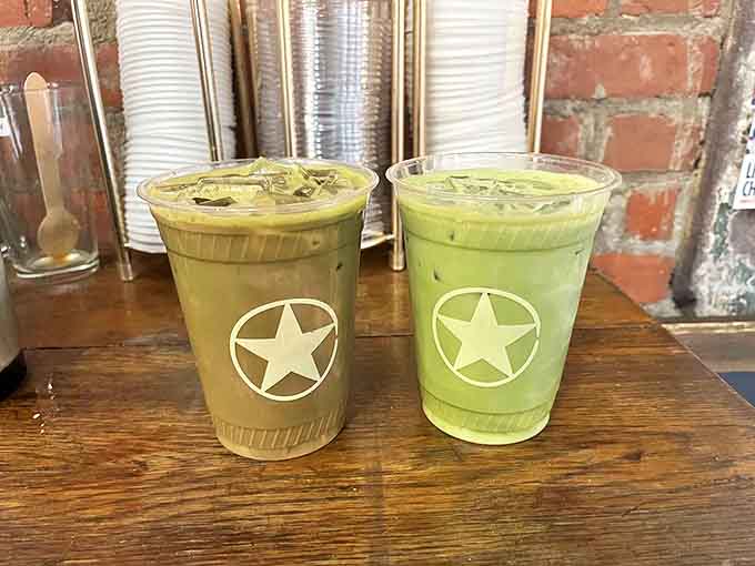 Vibrant green meets creamy white in these star-emblazoned cups. Japan's ancient tradition gets a Cleveland makeover that would make tea masters nod approvingly.