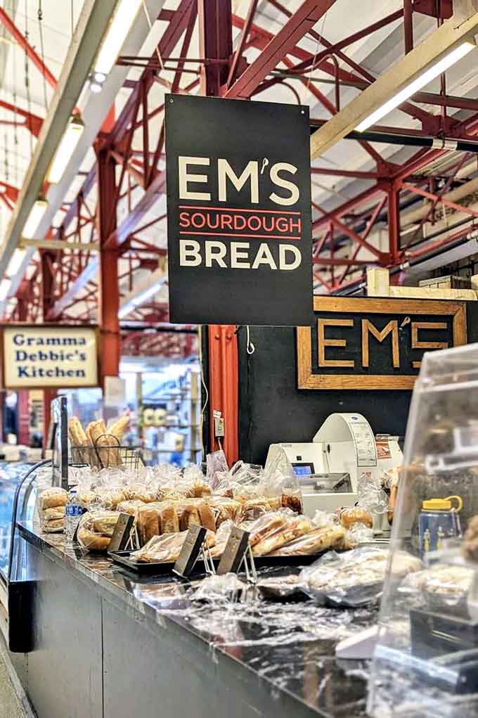 Em's Sourdough Bread display showcases the art of traditional breadmaking &ndash; those crusty loaves practically whisper as they cool, begging to be torn and shared.