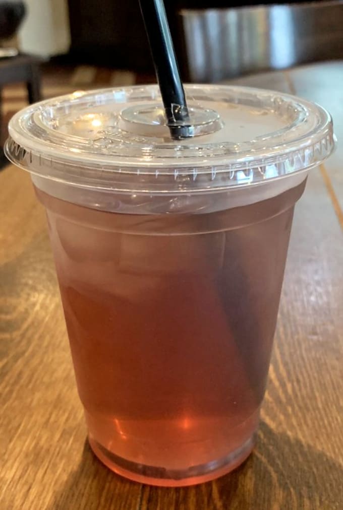 Berry iced tea that's actually the color of berries, not some suspicious brown liquid pretending to be fruit-flavored refreshment.