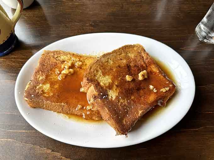French toast that's crispy on the outside, custardy on the inside, and topped with just enough sweetness to make your morning absolutely perfect.