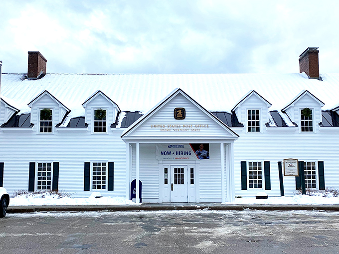 This classic white colonial post office building embodies Stowe's timeless appeal &ndash; functional history that refuses to surrender to modern blandness.