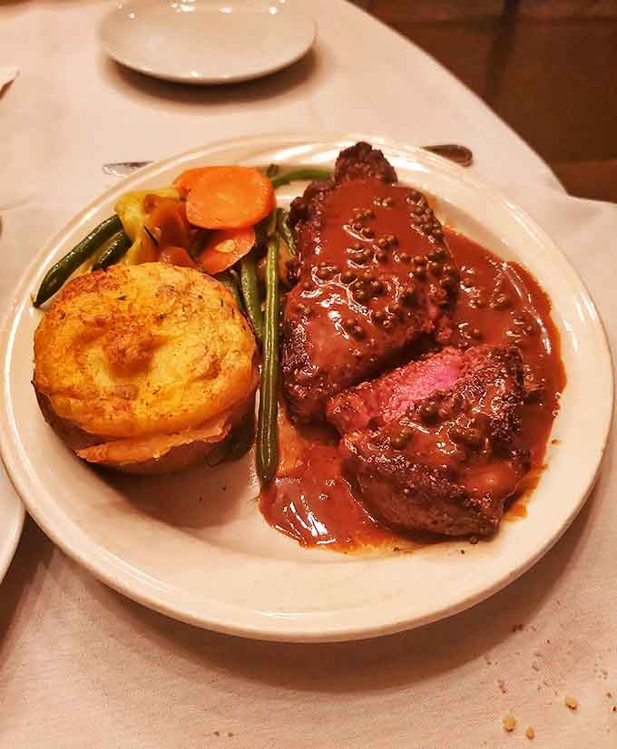 Sliced to showcase its rosy center, this steak doesn't need fancy tricks &ndash; just quality beef treated with respect and perfect timing.