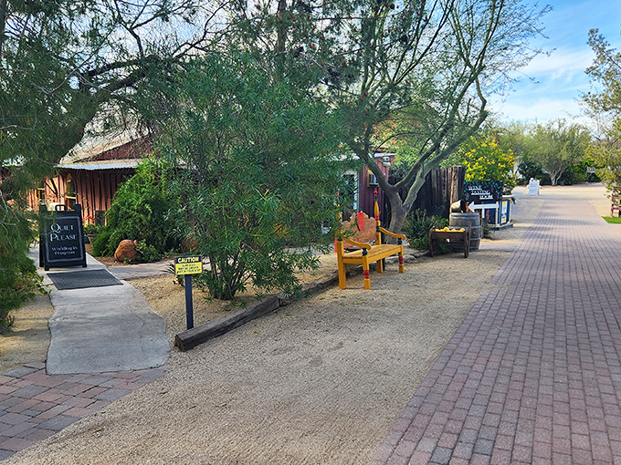 Windmill Winery's rustic barn creates an unexpected oasis in the desert, where local wines flow and century-old timbers frame perfect Arizona sunsets.