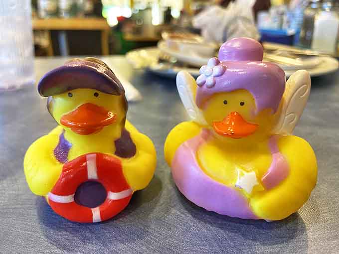 Table companions that never complain about food choices &ndash; these whimsical rubber ducks have witnessed more breakfast joy than most humans.