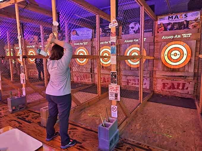 The axe-throwing lanes combine primal satisfaction with modern safety, letting you release your inner berserker without any actual pillaging.