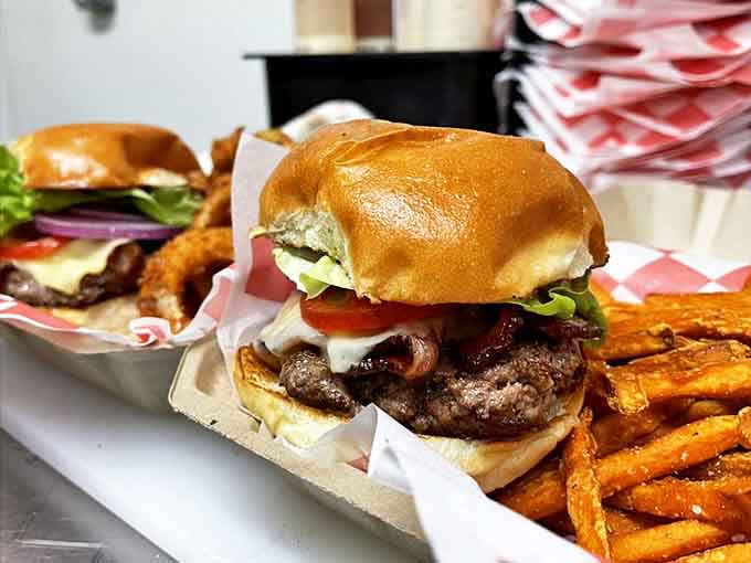 A burger family portrait &ndash; these handcrafted beauties make fast food burgers look like distant, disappointing relatives.