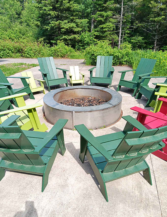 Gather 'round the fire circle, where marshmallows meet their delicious doom and camping stories grow taller with each telling.