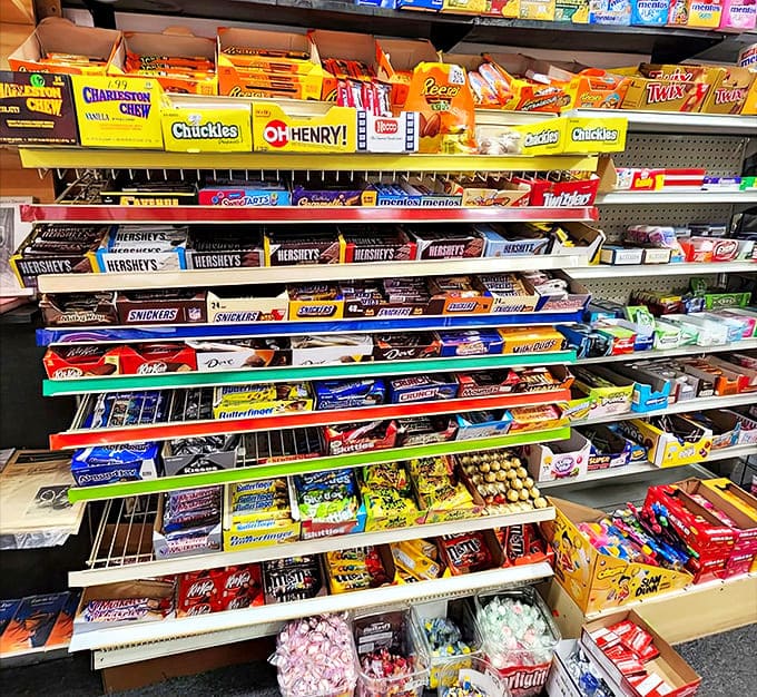Sweet temptations line the shelves, because nothing pairs better with a good read than a nostalgic sugar rush.