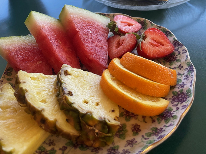 Fresh fruit that actually tastes like fruit &ndash; vibrant watermelon, juicy pineapple, and berries that pop with natural sweetness.