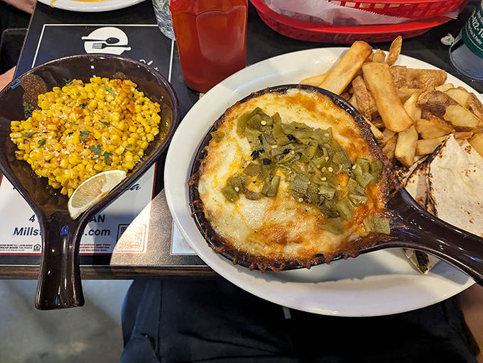 Hearty Meal Skillet-sizzled perfection alongside street corn that would make any Mexican vendor proud&mdash;comfort food with a southwestern twist.