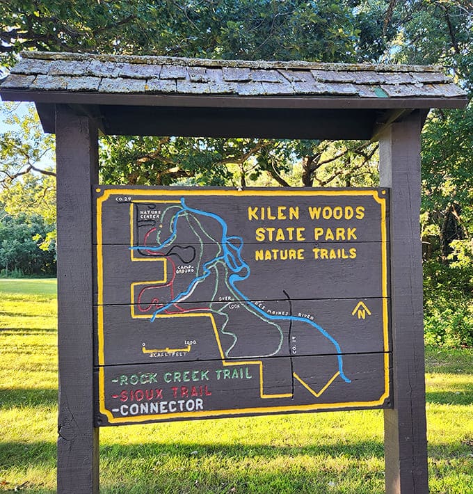 Trail maps at Kilen Woods don't need constant updating or rerouting &ndash; nature's landmarks have stood the test of time.