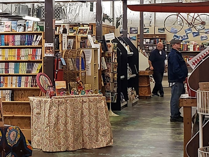 Browsers navigate the literary labyrinth, each on their own treasure hunt yet connected by the shared joy of discovery.