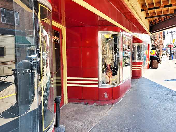 This vintage storefront with its gleaming red vitrolite facade transports visitors to Houghton's heyday, when copper was king and prosperity flowed.