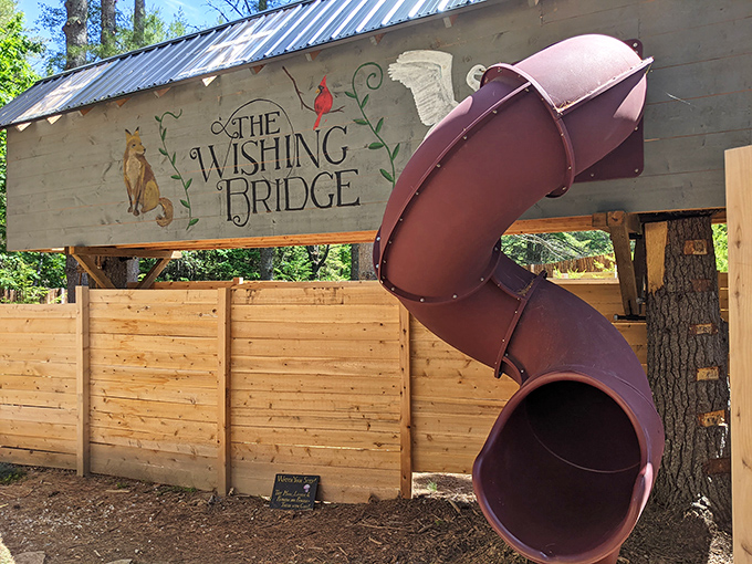 The Wishing Bridge combines childhood wonder with a metal slide &ndash; because what's a tourist attraction without a touch of playground fun?