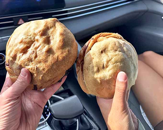 These hand-held beauties are sized just right, substantial enough to satisfy without requiring a forklift to carry.