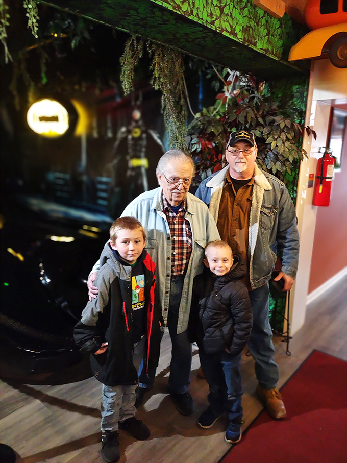 Multi-generational dinosaur enthusiasm on display &ndash; proving that fascination with these ancient beasts spans from toddlers to grandparents.