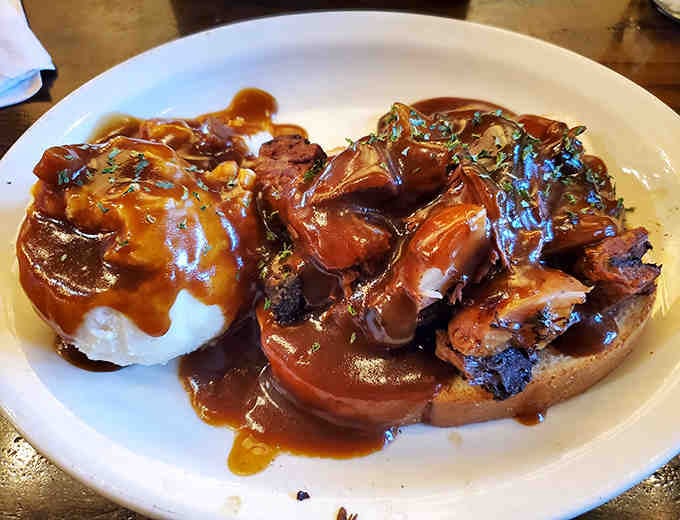 Guinness pot roast that falls apart at the mere suggestion of your fork, swimming in a rich gravy that took hours to develop those complex flavors.