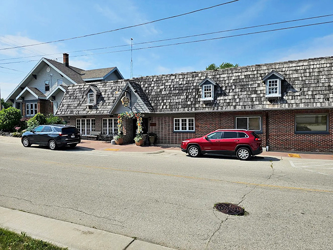The distinctive architecture of Schwarz's Supper Club stands as a testament to the enduring appeal of Wisconsin's unique dining culture.