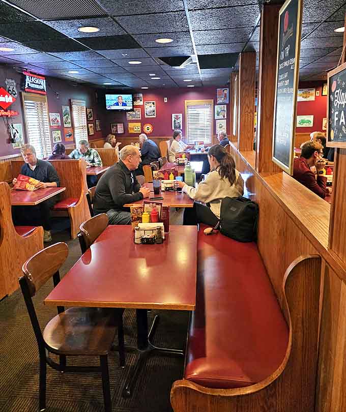The dining room buzzes with conversation and laughter &ndash; the soundtrack of a place where good food brings people together across generations.