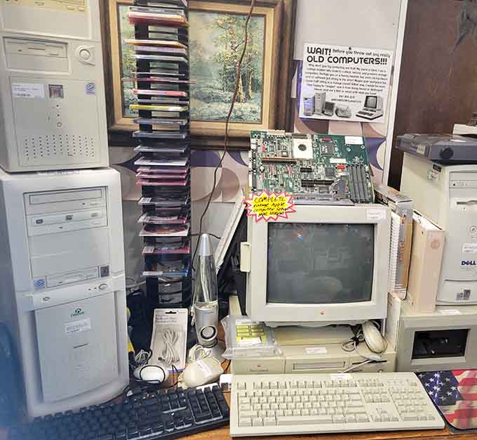 Vintage computers reminding us that technology wasn't always sleek, but it sure had more personality back then.