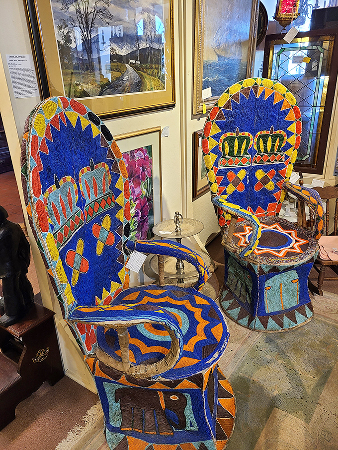 These vibrant beaded chairs aren't just seating&mdash;they're functional sculptures that would become the conversation-starting centerpiece of any room.