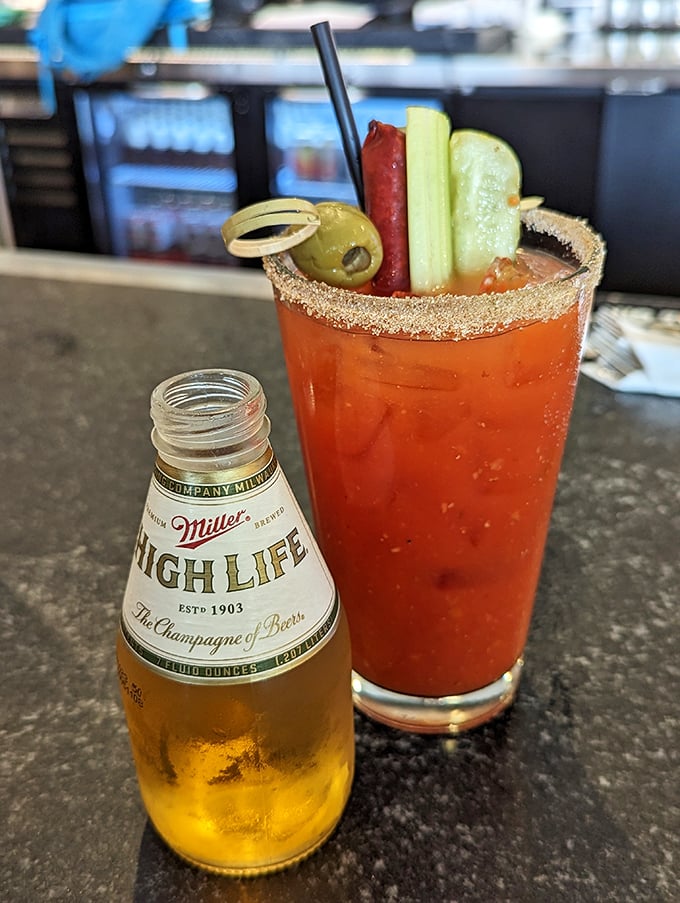 The Bloody Mary – a meal in a glass that pairs perfectly with whatever burger adventure you're about to embark upon.