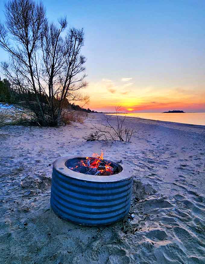Beachside bonfires create the perfect sunset soundtrack, crackling flames competing with gentle waves while stars begin their nightly performance overhead.