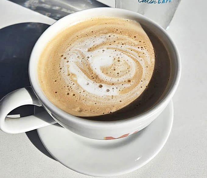A perfect swirl of espresso and milk creates liquid comfort in a cup &ndash; the ideal companion to any of Mi Ap&aacute;'s pastry treasures.