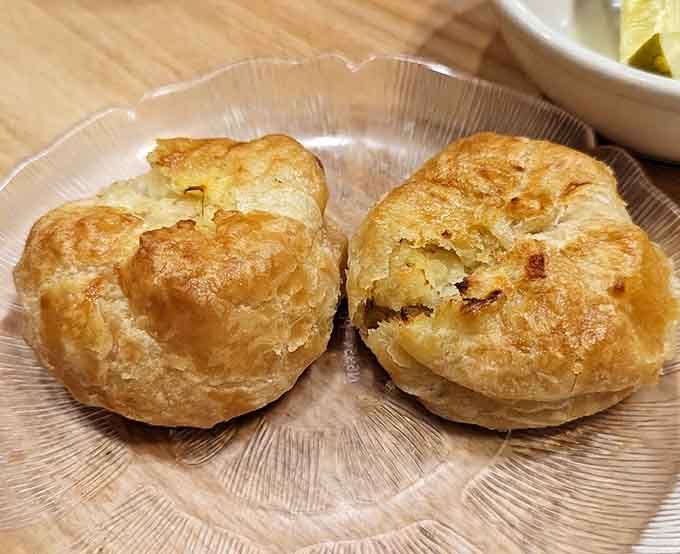 Fresh-baked biscuits that look like they could solve most of life's problems, or at least make you forget them temporarily.
